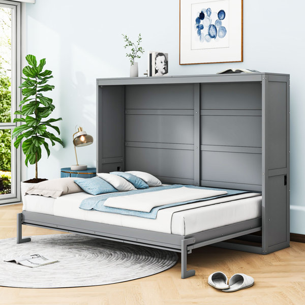 Longshore Tides Budhan Wooden Murphy Bed Wall Bed - Wayfair Canada